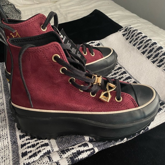 Converse | Shoes | Converse Run Star Hike Platform Red Leather | Poshmark